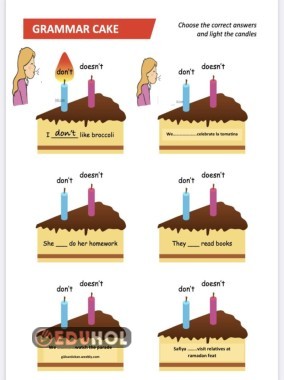 Grammar Cake Do Does Dont Does... · Eduhol - Etkinlik İndir Oyun Oyna ...