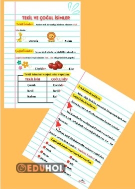 Tekil Ve Çoğul Adlar Defter Ça... · Eduhol - Etkinlik İndir Oyun Oyna ...