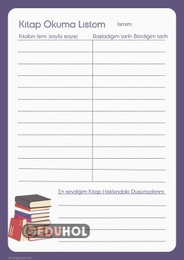 Kitap Okuma Listesi · Eduhol - Etkinlik İndir Oyun Oyna Test Çöz Video İzle