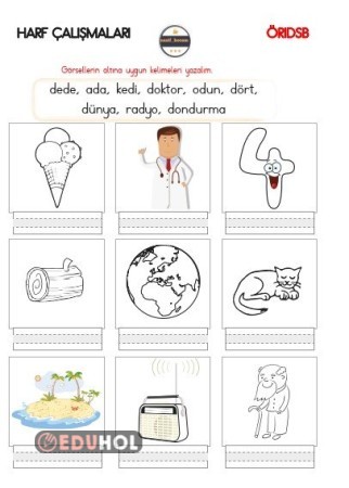 Resimli Dikte Çalışması · Eduhol - Etkinlik İndir Oyun Oyna Test Çöz ...