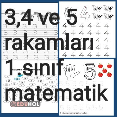 3 ,4 Ve 5 Rakamları 1.Sınıf Ma... · Eduhol - Etkinlik İndir Oyun Oyna ...