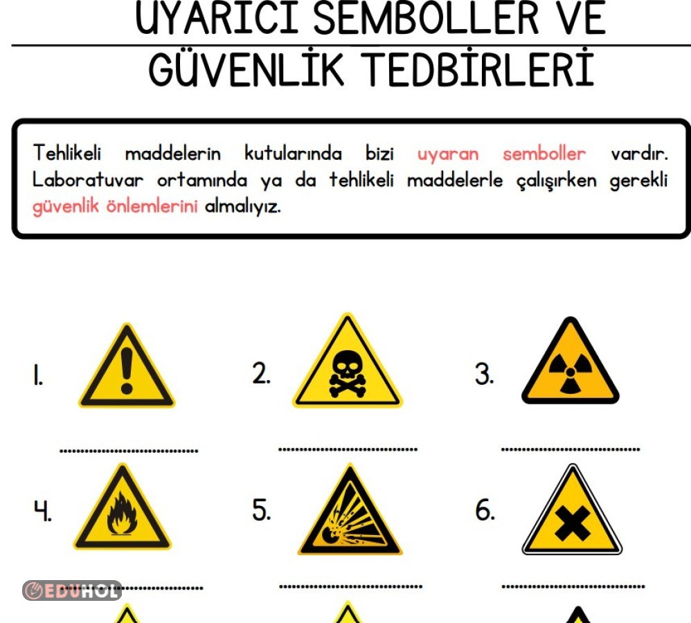 Uyarıcı Semboller Ve Güvenlik ... | Eduhol - Ders Videoları İzle Online ...