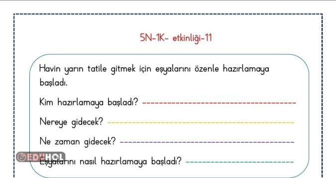 5N-1K-Etkinliği-11 · Eduhol - Etkinlik İndir Oyun Oyna Test Çöz Video İzle