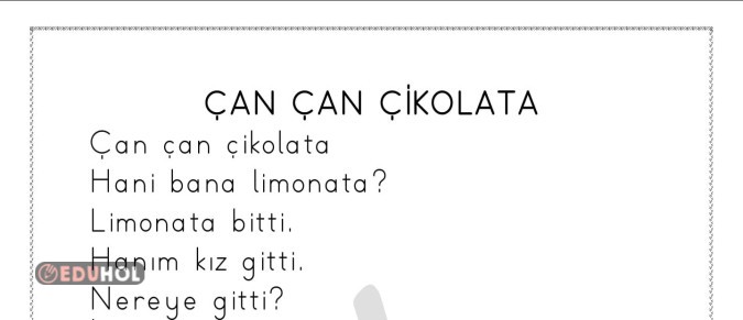Tekerlemeler · Eduhol - Etkinlik İndir Oyun Oyna Test Çöz Video İzle