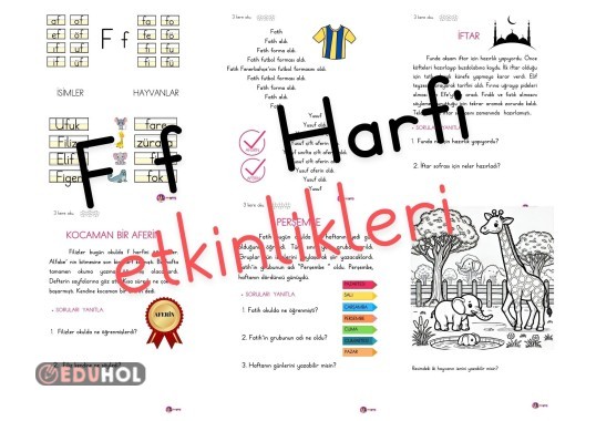 F Harfi Etkinlikleri · Eduhol - Etkinlik İndir Oyun Oyna Test Çöz Video ...