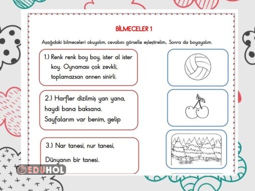 Bilmeceler · Eduhol - Etkinlik İndir Oyun Oyna Test Çöz Video İzle