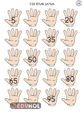 5'Er Ritmik Sayma · Eduhol - Etkinlik İndir Oyun Oyna Test Çöz Video İzle