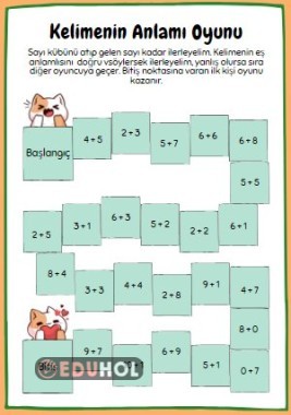 Kelime Anlamı Oyunu · Eduhol - Etkinlik İndir Oyun Oyna Test Çöz Video İzle