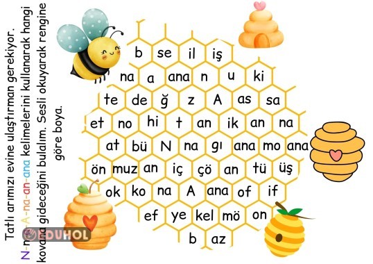 Arıyı 'A,A,N,N,An,Na,Ana' Taki... · Eduhol - Etkinlik İndir Oyun Oyna ...