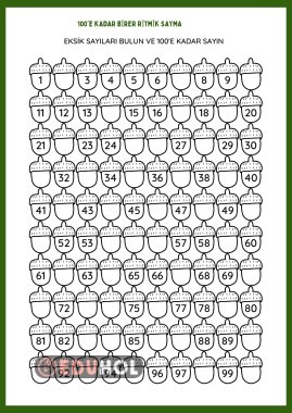 100' E Kadar 1'Er Ritmik Sayma · Eduhol - Etkinlik İndir Oyun Oyna Test ...