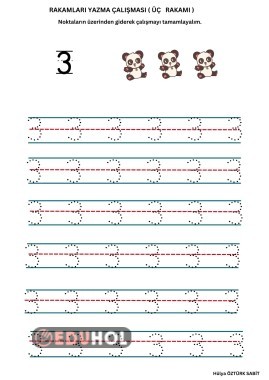 3 Rakamı Nokta Tamamlama · Eduhol - Etkinlik İndir Oyun Oyna Test Çöz ...
