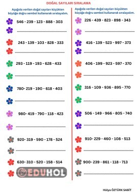 Doğal Sayıları Sıralama · Eduhol - Etkinlik İndir Oyun Oyna Test Çöz ...
