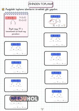 Zihinden Toplama · Eduhol - Etkinlik İndir Oyun Oyna Test Çöz Video İzle